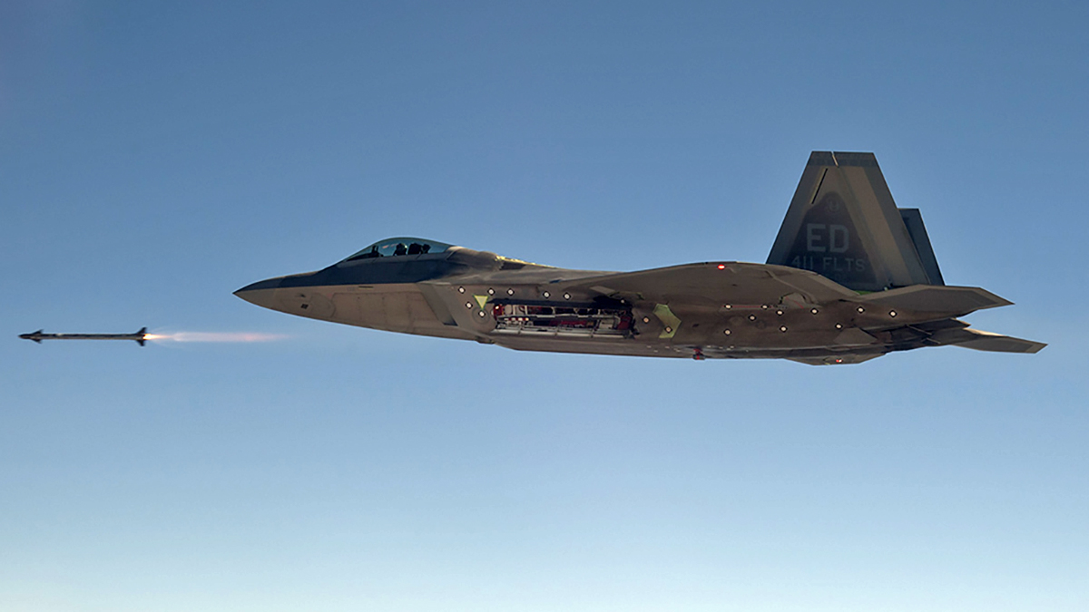 F-22 Raptor scores its first Air to Air kill.