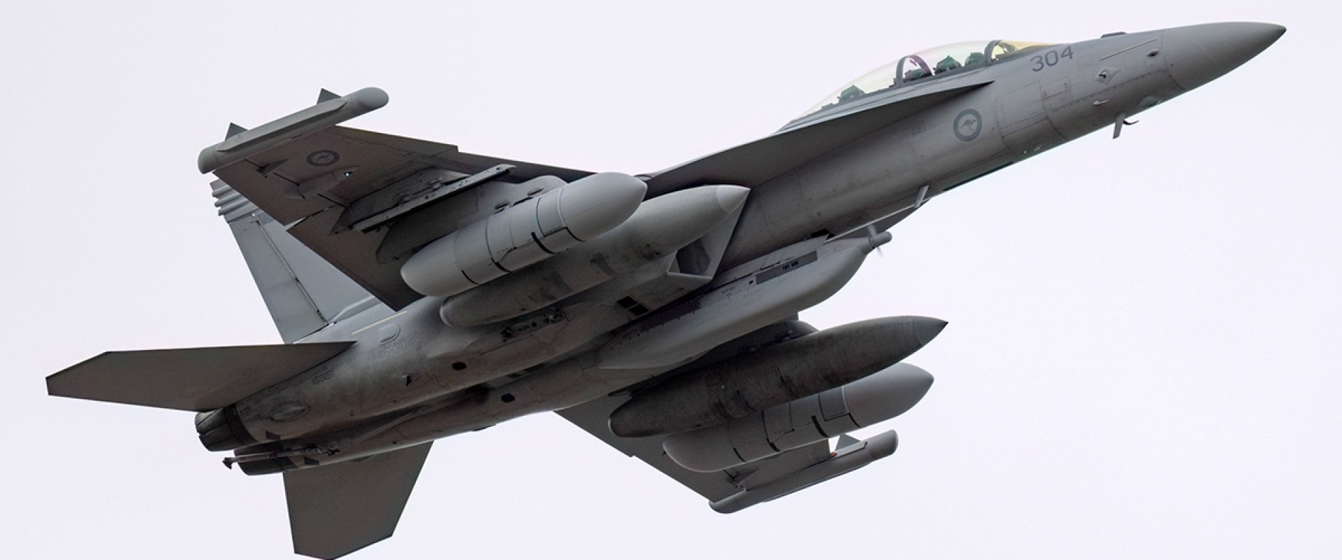 RAAF EA-18G Growler, pictured carrying new NGJ-MB pods.
